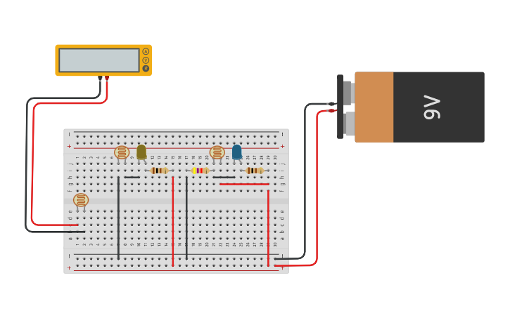 Circuit design LDR - Tinkercad