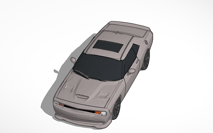 3D design Dodge Challenger SRT Hellcat (For RICE CUSTOMS) - Tinkercad