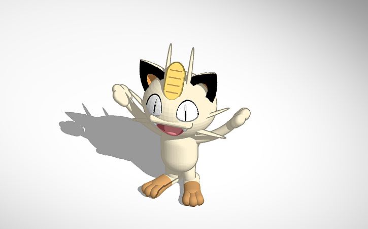 3D design Meowth - Tinkercad