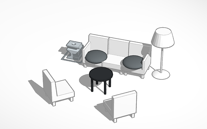 3D design Amazing Living Room - Tinkercad