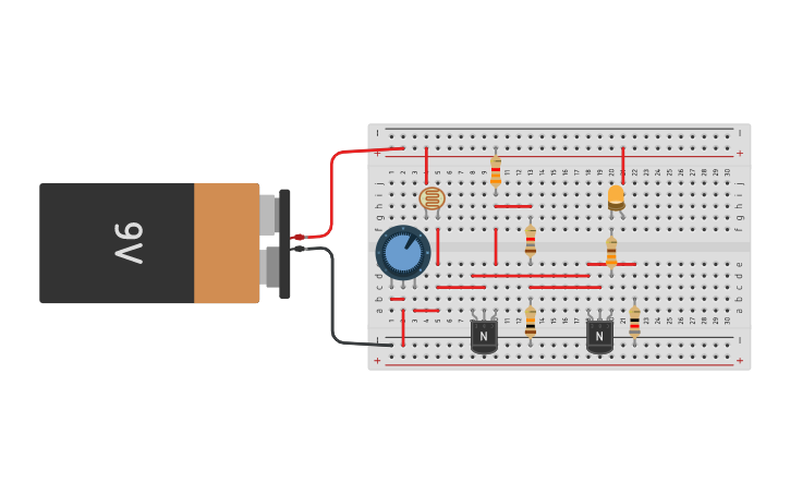 Circuit design Dark switch - Tinkercad