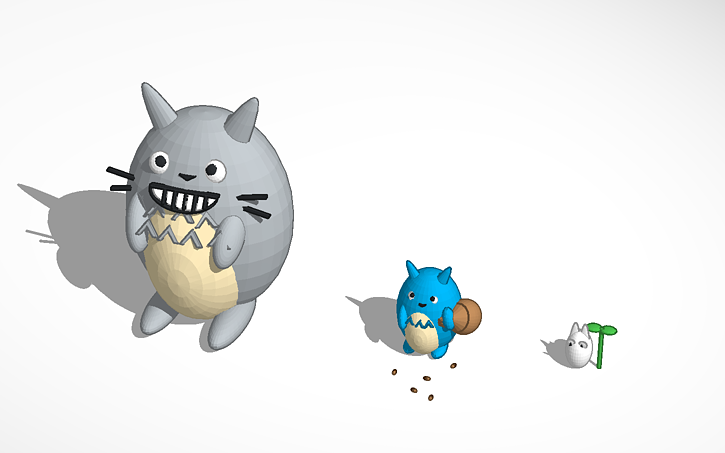 3D design Totoro - Tinkercad