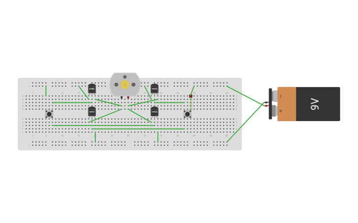 Circuit Design H Bridge With Mosfet Tinkercad