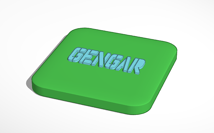 3D design GENGAR DRINK COASTER 2 - Tinkercad