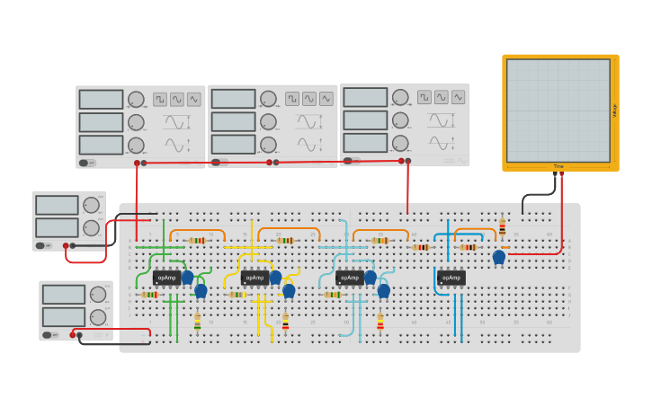 Circuit design Electrocardiograma (ECG) - Tinkercad