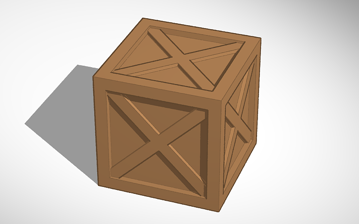 3D design Crate - Tinkercad