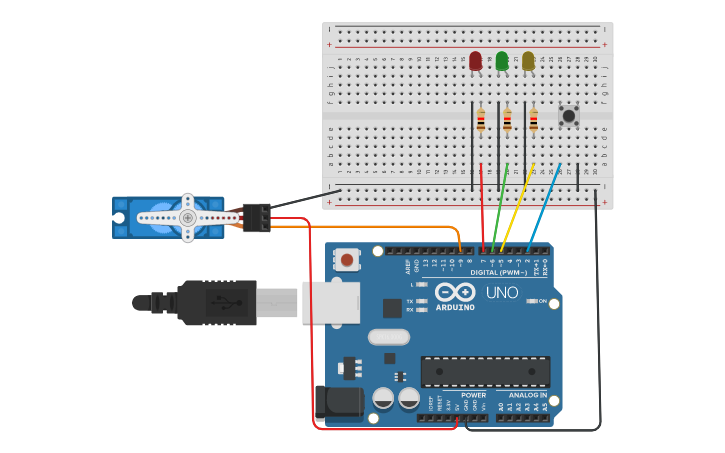 Circuit Design Serial Communication Tinkercad
