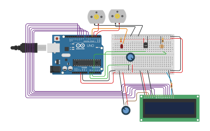 Circuit design Sistema de Riego - Tinkercad