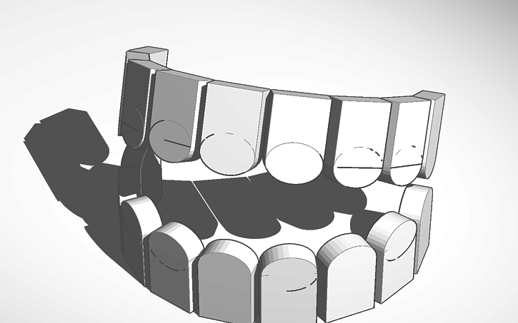 3D design teeth - Tinkercad