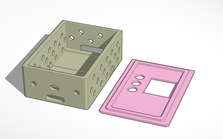 3D design Box for Lolin D1 mini with sensors. - Tinkercad