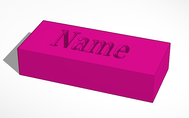 3D design Name BOX - Tinkercad