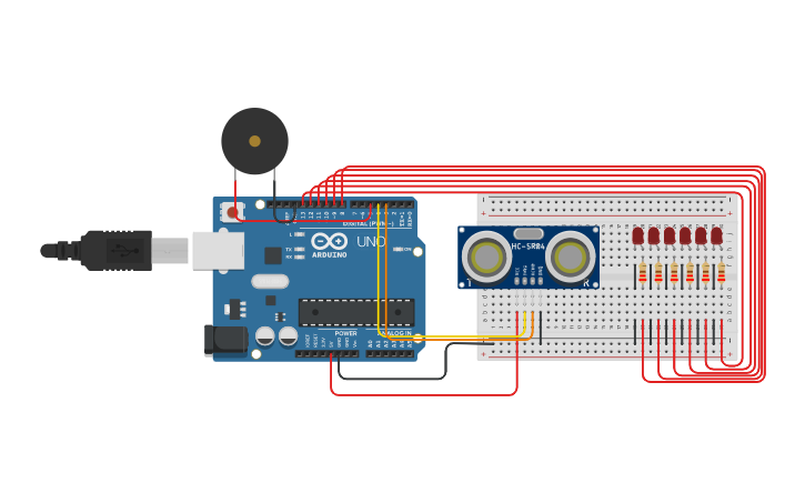 Circuit design ALERTA CON UN PIEZO | Tinkercad