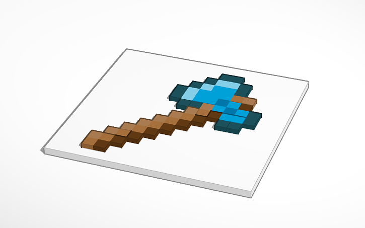 3D design Minecraft Axe | Tinkercad