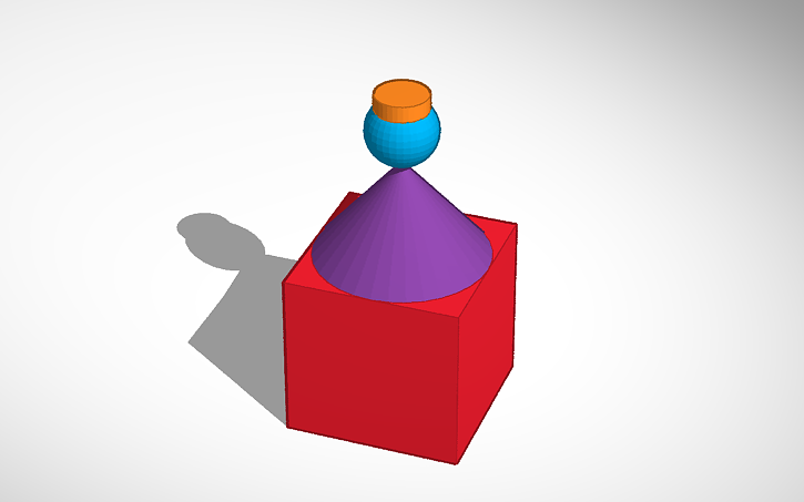 3D design Giant box, cone, sphere, cyclinder box | Tinkercad