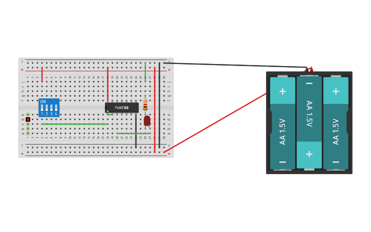 Circuit design Rishabh Dangwal ,33, NOT Gate using NAND Gate | Tinkercad