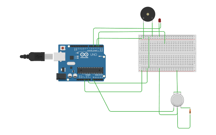 Circuit design Gas - Tinkercad