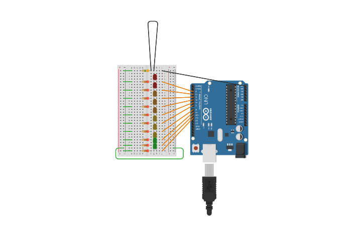Circuit design EMF Detector - Tinkercad