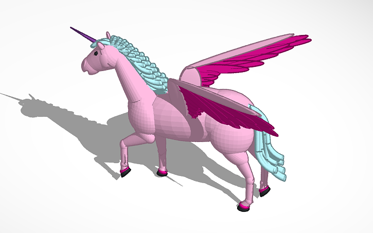 3D design Pink Pegasus- Bar (Pink) - Tinkercad