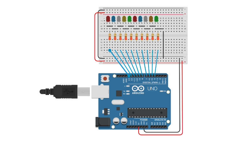 Circuit design Arcoiris | Tinkercad