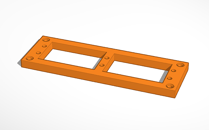 3D design Tray_Dual_Module_bay_adapter_v17 - Tinkercad
