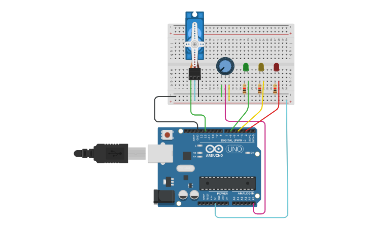 Circuit design AULA SERVO | Tinkercad Circuit design AULA SERVO | Tinkercad