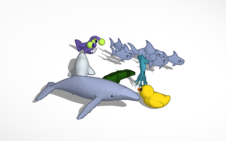 3D design School of fish - Tinkercad