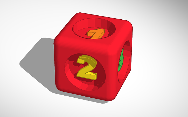 3D design dado - Tinkercad