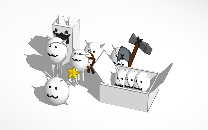 3D design the battle cats - Tinkercad