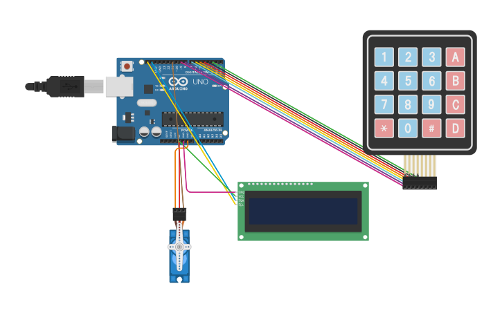 Circuit design Smart lock - Tinkercad
