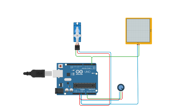 Circuit design Arduino Uno Servo - Aufgabe 1 | Tinkercad Circuit design Arduino Uno Servo - Aufgabe 1 | Tinkercad