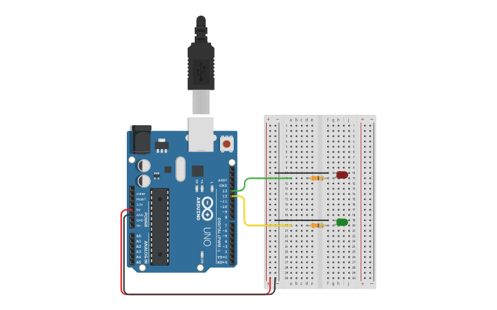 Circuit design Introdução Arduino - Tinkercad