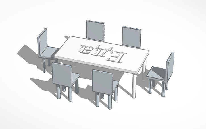 3D design Мебель-стол | Tinkercad