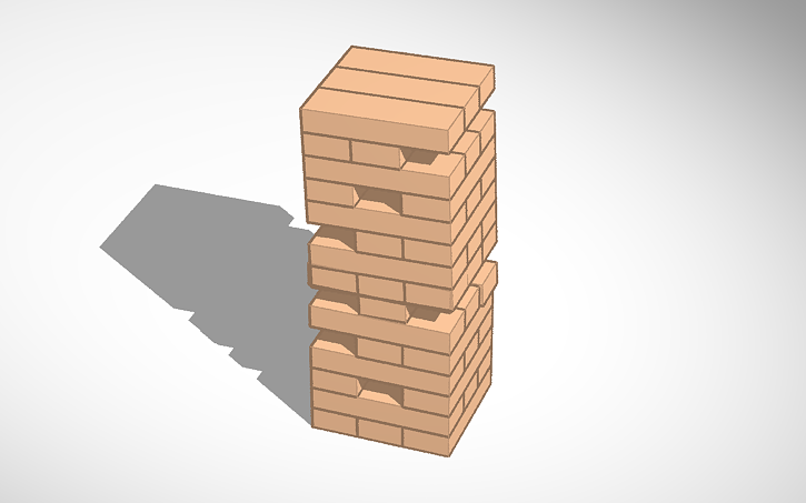 3D design jenga - Tinkercad