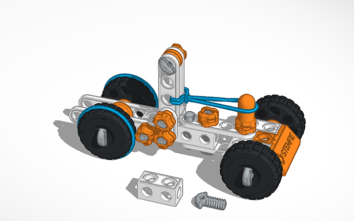 3D design STEMFIE rubber-band-driven car (SPS-000001) - Tinkercad