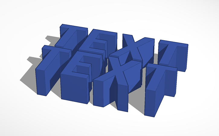 3D design text - Tinkercad