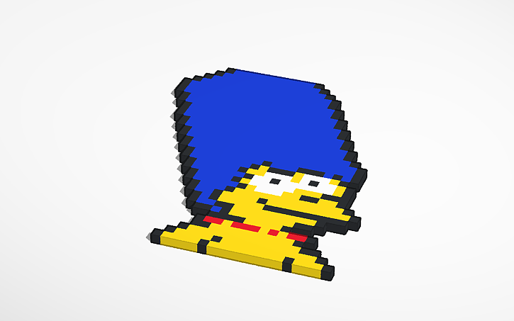 3D design Pixel Marge simpson - Tinkercad