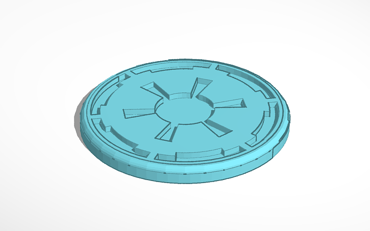 3D design Emblem mit Loch und einkerbung - Tinkercad