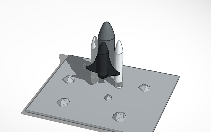 3D design Rocket D - Tinkercad