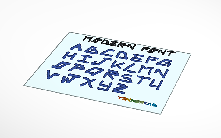 3D design Custom Font! - Tinkercad
