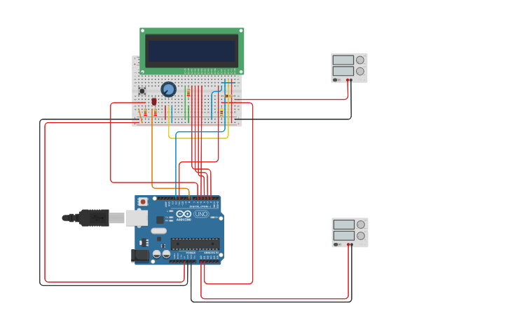 Circuit design MONITORIZACIÓN DE SEÑALES DE ENTRADA A ARDUINO - Tinkercad