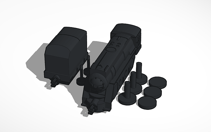 3D design adventure diecast Southern Pacific GS-6 class - Tinkercad