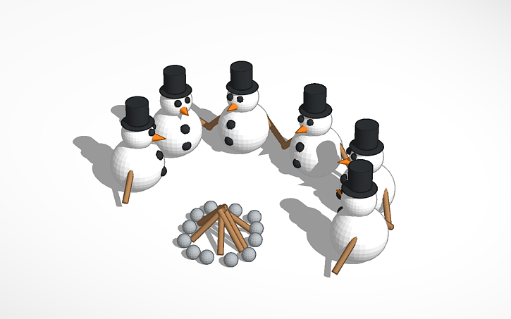 3D design Camp SnowMan - Tinkercad