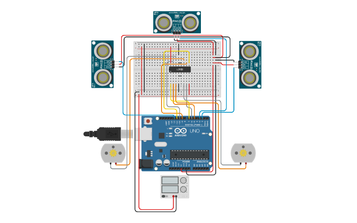Circuit design Two-wheeled Mobile Robot Motor Control System | Tinkercad