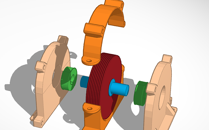 3d Design Complete Scale Model Bladeless Turbine Exploded View Tinkercad