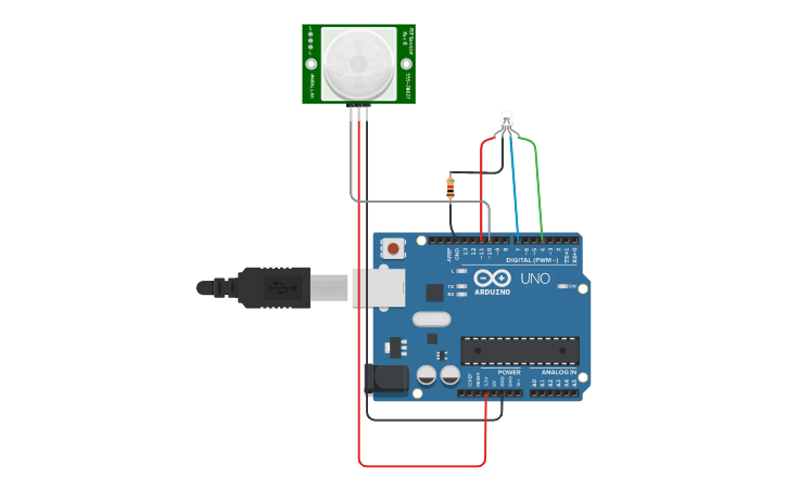 Circuit design ARDUINO SENSOR GERAK - Tinkercad