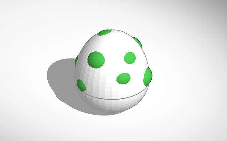 3D design Green Yoshi egg design | Tinkercad