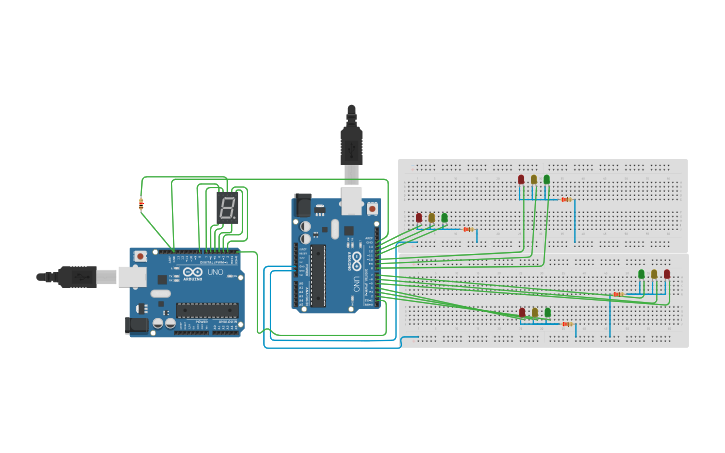 Circuit design Automated Traffic Light with Count down Timer Display ...