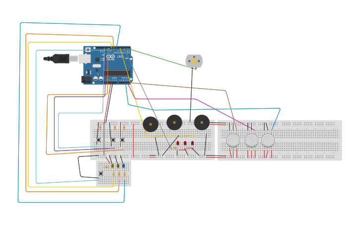 Circuit design Fire Alarm - Tinkercad