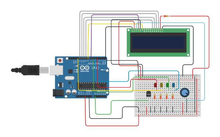 Circuit Design Sensor De Temperatura Tinkercad