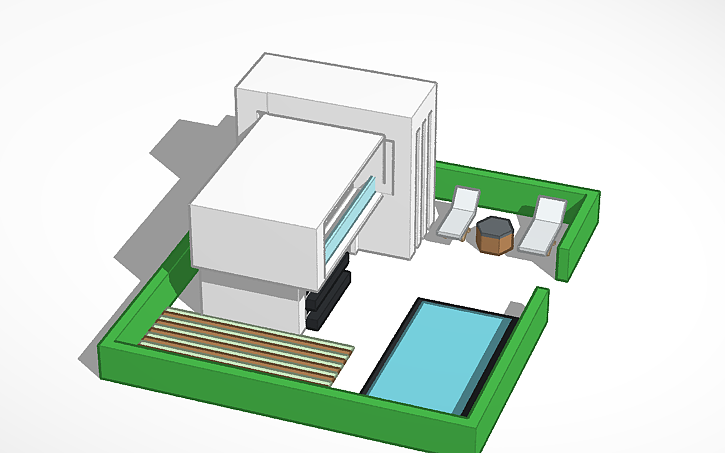 3D design modern house - Tinkercad